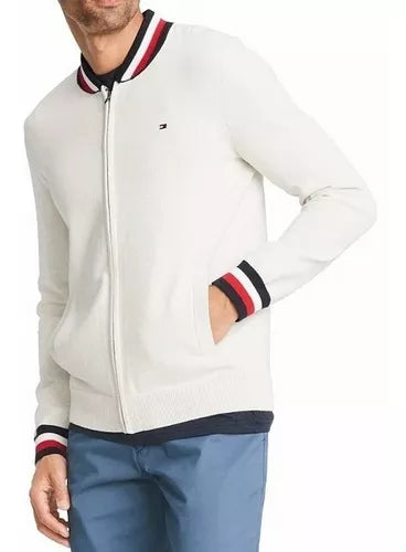 Tommy Hilfiger Suéter Hombre Blanco – The Mansion Style